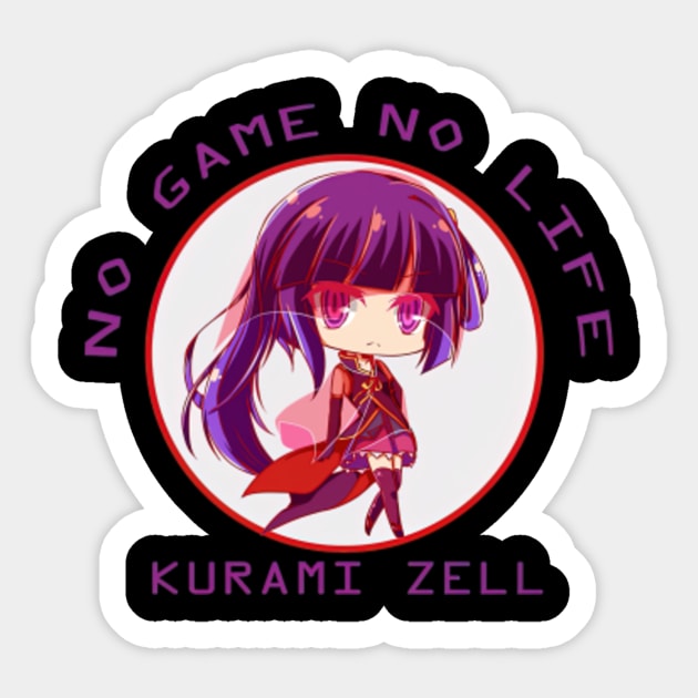 Kurami Zell Chibi No Game No Life Kurami Zell Chibi No Game No Life Sticker Teepublic